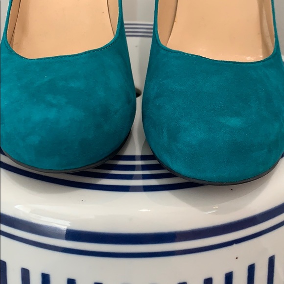 Talbots | Shoes | Talbots Teal Suede Pumps | Poshmark